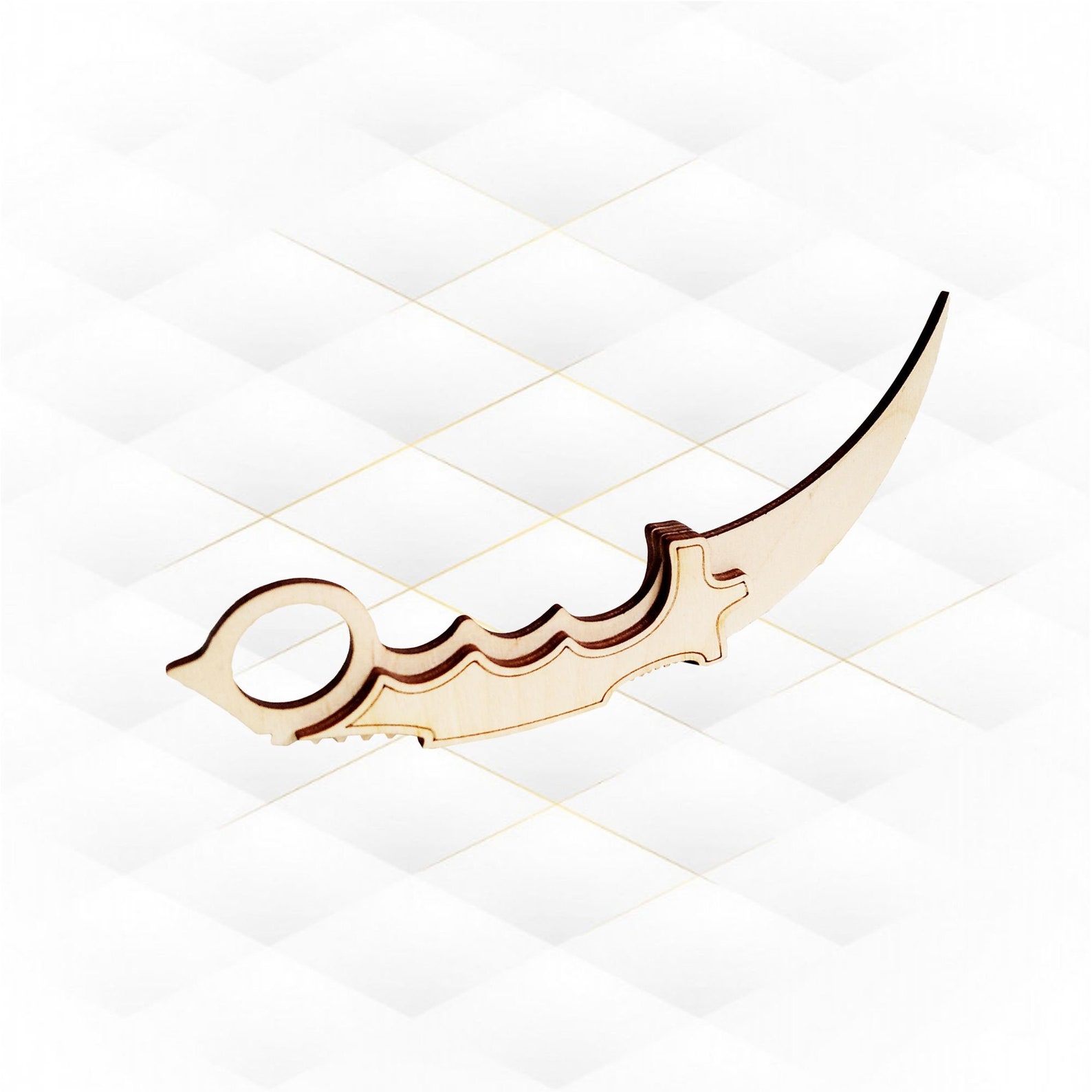 Toy Karambit Knife Laser Cut Design, SVG DXF Vector Model, Laser ...