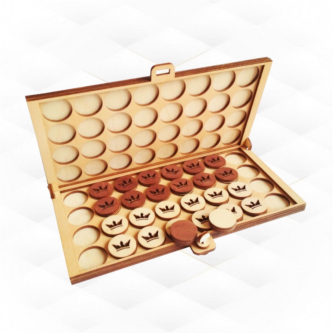 Pool Checkers Ready Cut Laser Files. Laser Engraving Plan, Game Board ...