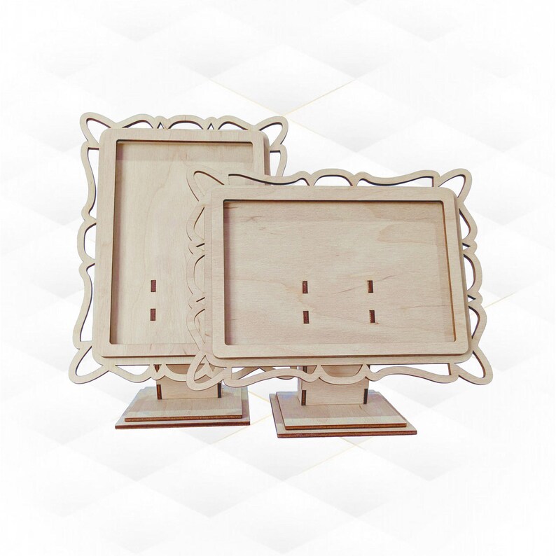 Photo Frame 4x6 Laser Cut Design, SVG DXF Vector Template, Picture ...