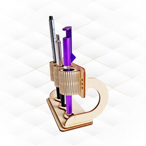 Stand Holder for 3 Pens, Design Laser Cut. Drawing for Laser Cutting ...