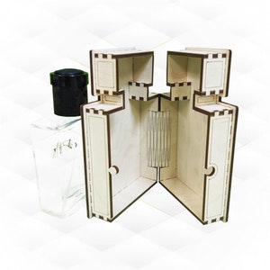 Unique Gift Box for Perfume, Jewelry Box, Laser Cutting Pattern. Vector ...