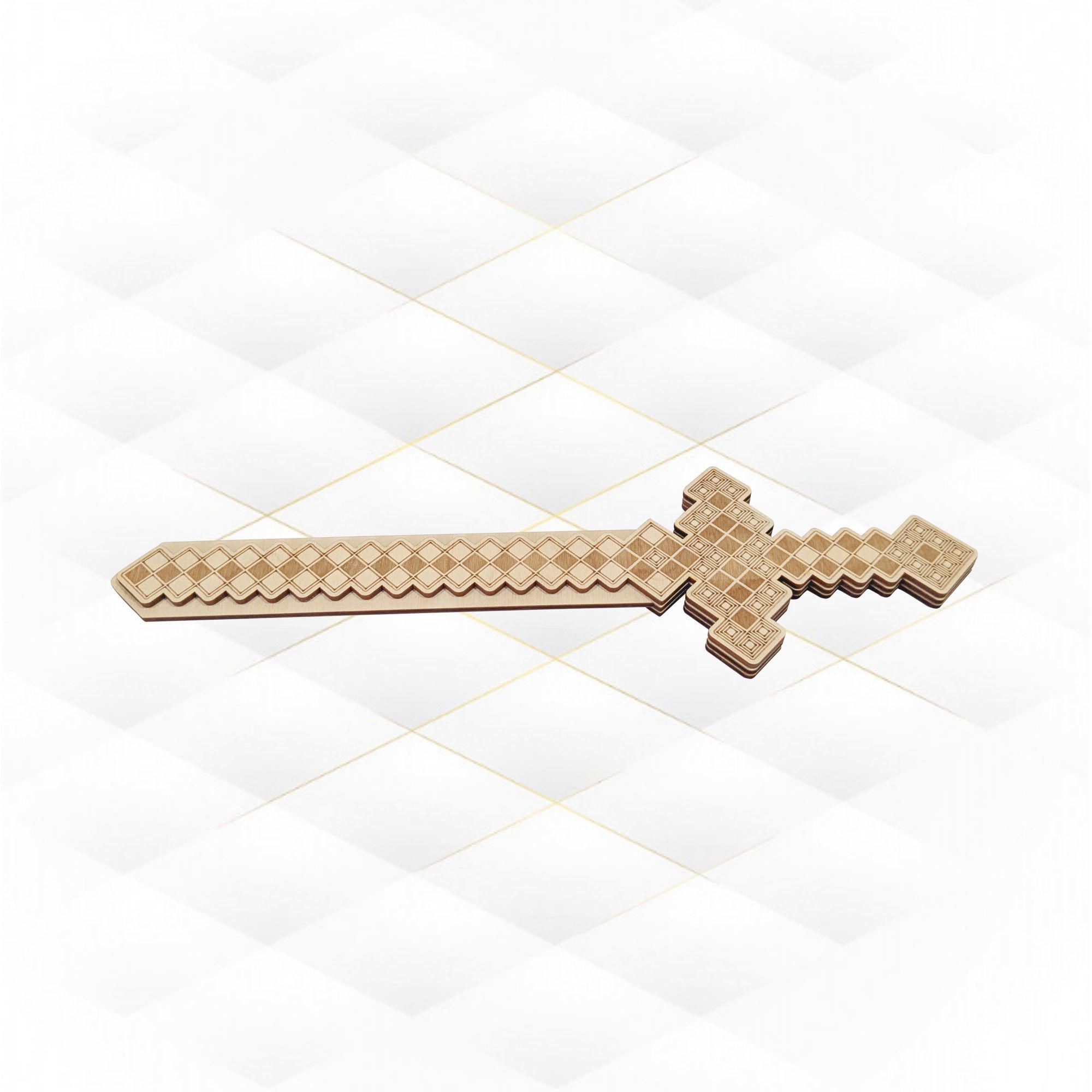 Diamond Sword Laser Cut Template, SVG DXF Laser Cutting Design, Toy ...