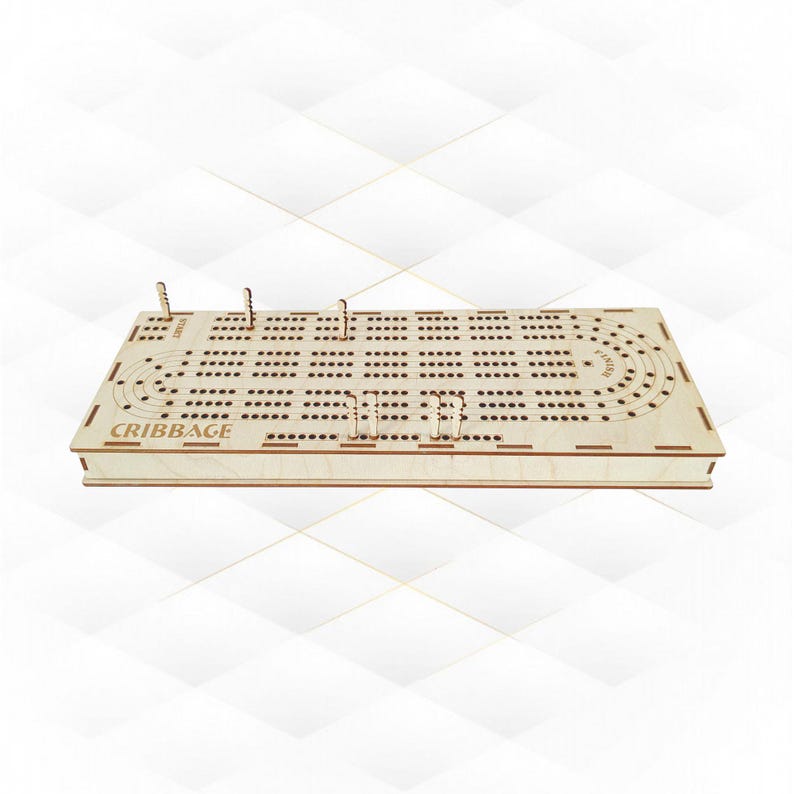 Cribbage Set Game Laser Cut Template, SVG DXF Laser Cutting Design ...