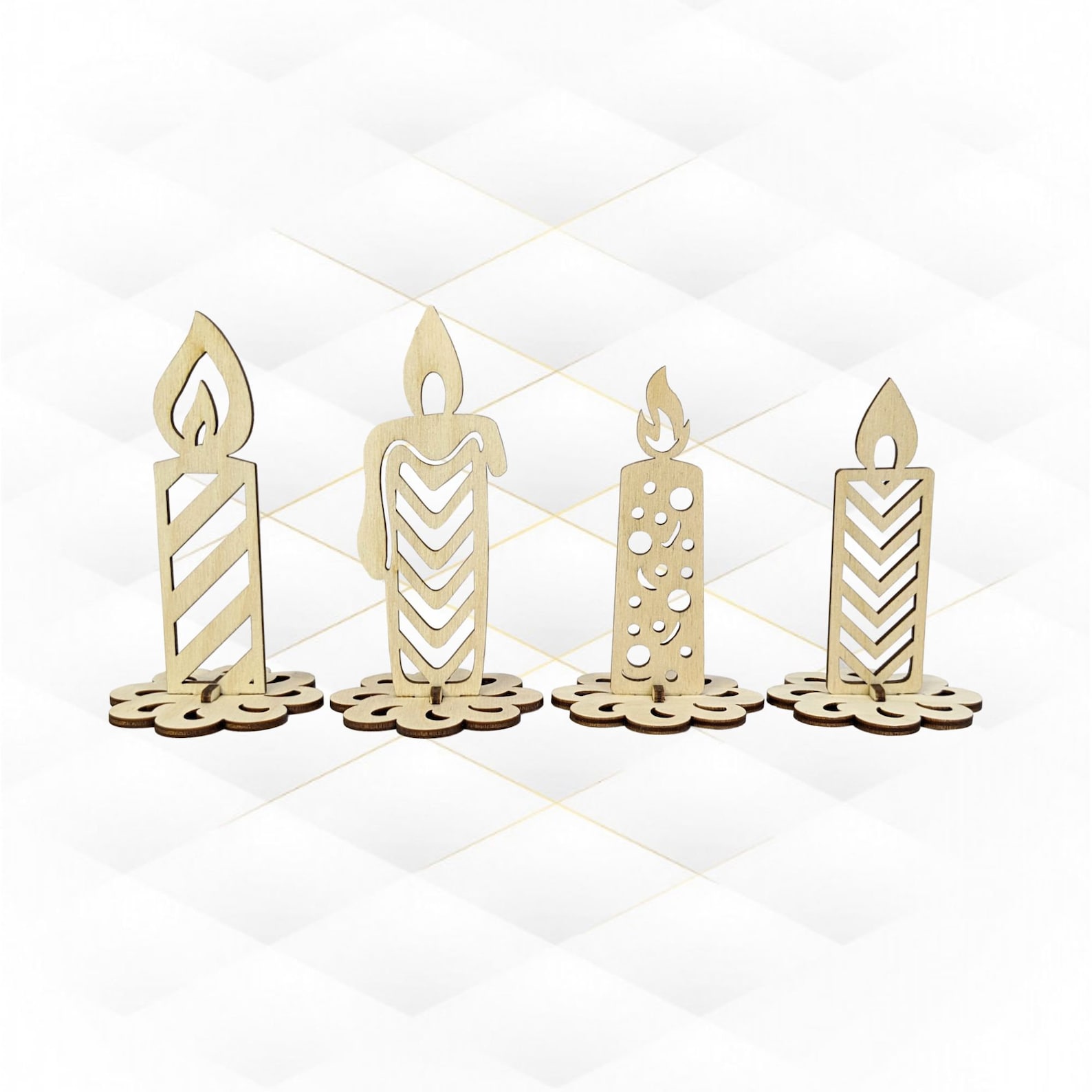 Gift Candles Laser Cut Design, 8 SVG DXF Pattern, Laser Cutting Vector ...