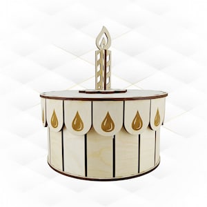 Gift Box Birthday Day Svg Dxf Pattern Laser Cut. Box Birthday Gift ...