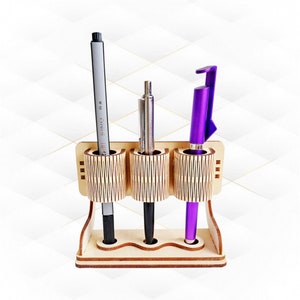 Stand Holder for 3 Pens, Design Laser Cut. Drawing for Laser Cutting ...