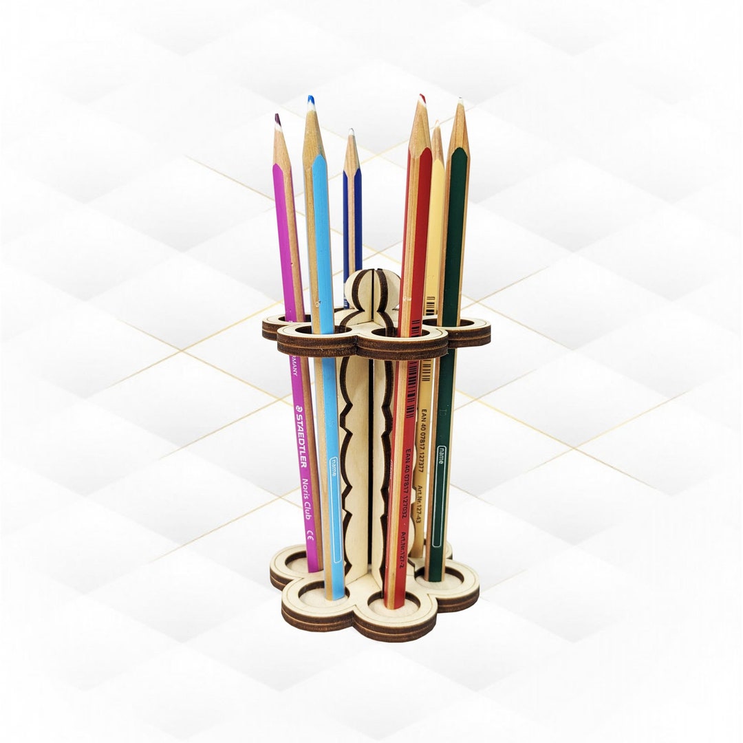 Gift Stand Holder Pens and Pencils, Svg Dxf Vector Files for Laser Cut ...