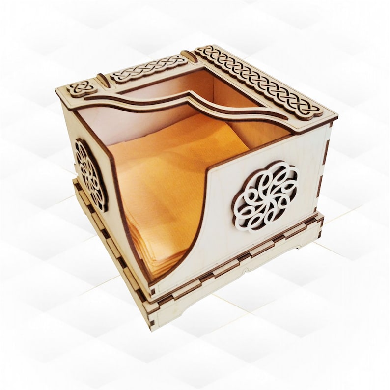 Napkin Holder With Lid Svg Dxf Files for Laser Cutting. Laser - Etsy