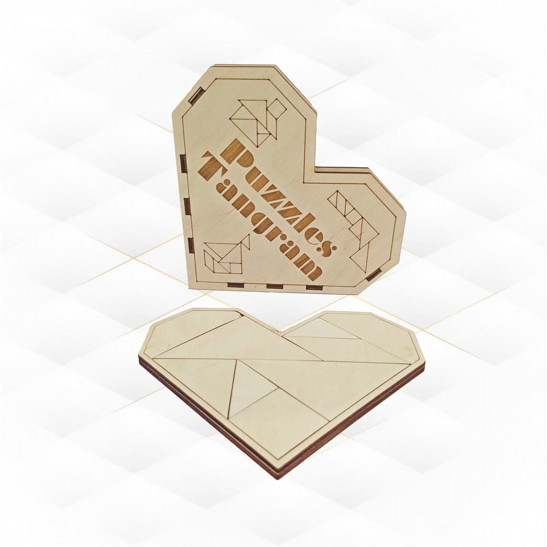 Tangram Pocket Game, Svg Dxf Laser Cut Files. Laser Cutting Design ...