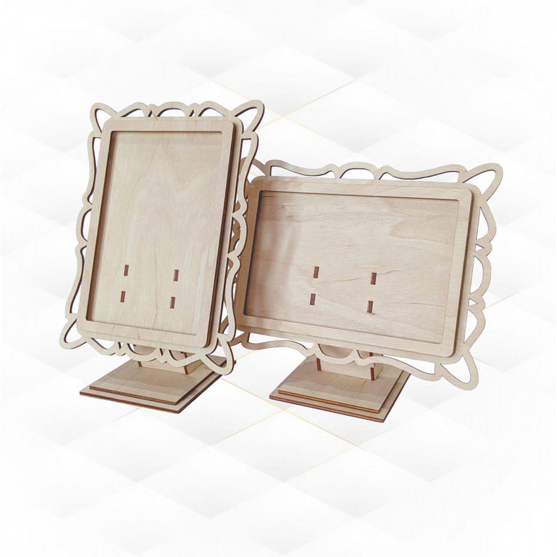 Photo Frame 4x6 Laser Cut Design, SVG DXF Vector Template, Picture ...