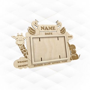 Picture Frame Baby, 4x6 Photo Holder Design for Laser Cutting. Ready ...