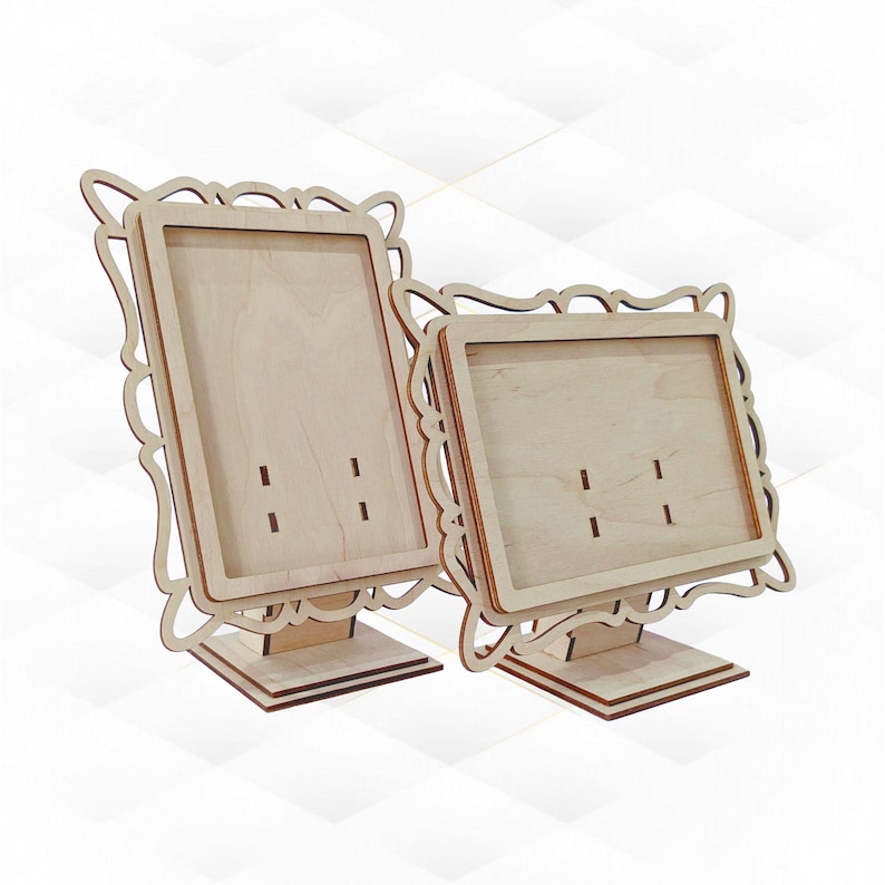 Photo Frame 4x6 Laser Cut Design, SVG DXF Vector Template, Picture ...