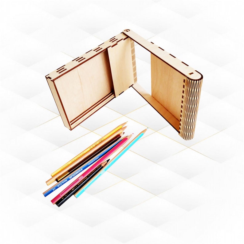 Pencil Box Laser Cut Template, SVG DXF Design Pencils Case, Laser ...