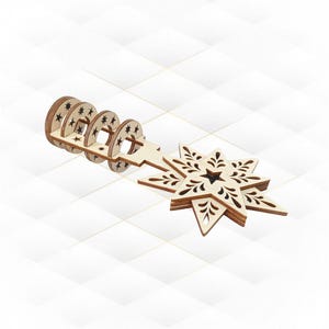 Christmas Tree Topper Star Laser Cut Design, XMAS SVG DXF Vector ...