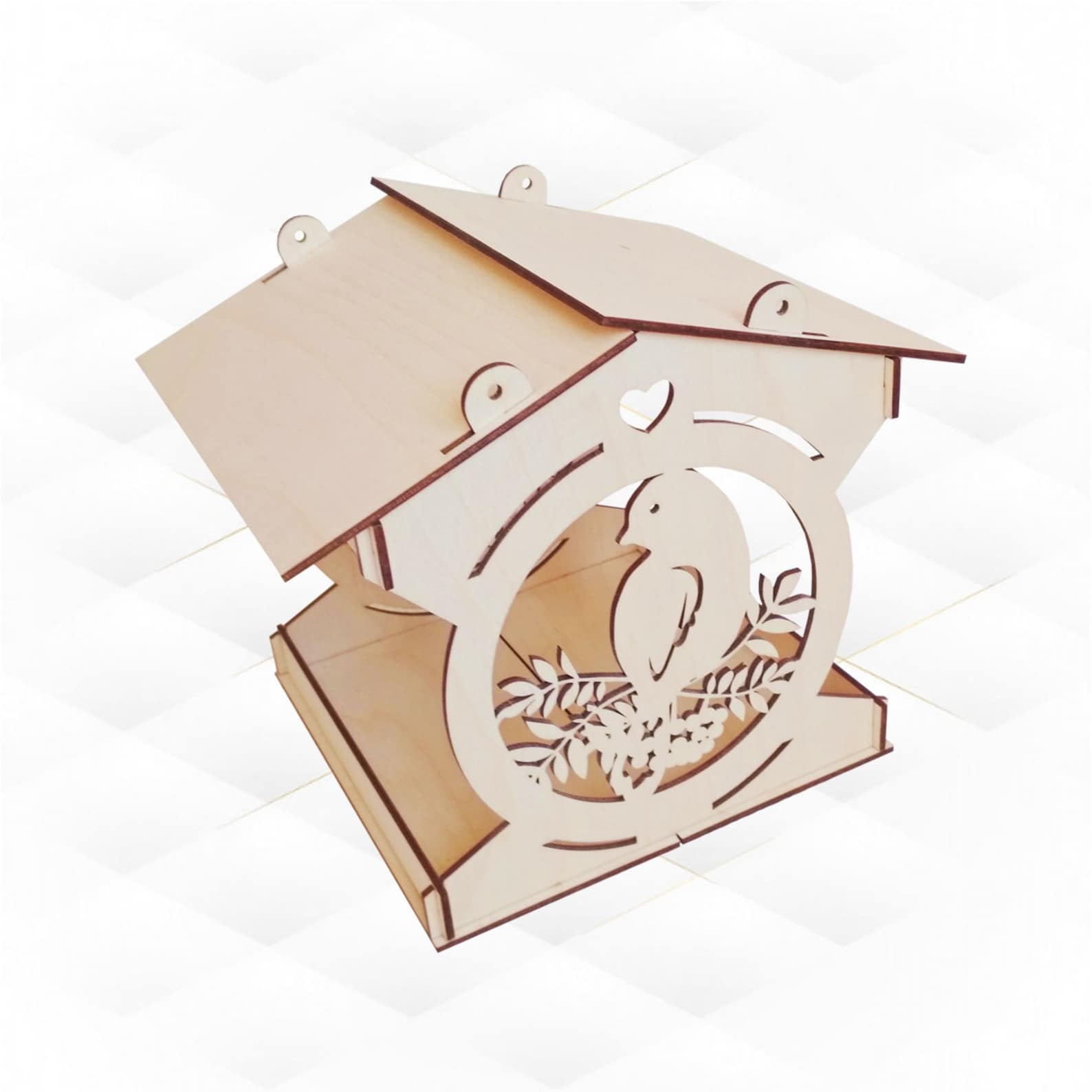 Bird Feeder Laser Cut SVG DXF Template, Garden House Vector Design ...