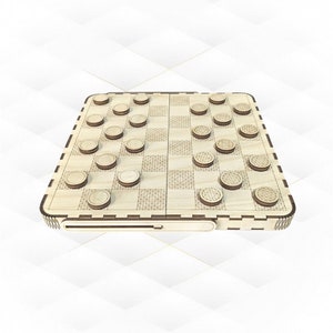 Pool Checkers Set, Design Laser Cutting. Laser Engraving, Svg Dxf Model ...