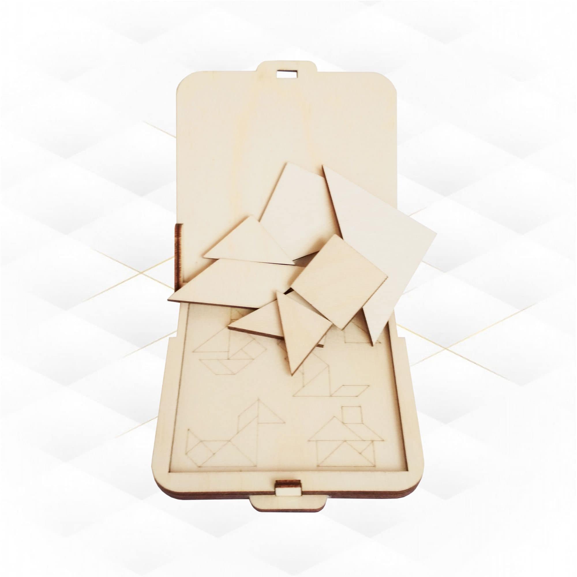 Tangram Pocket Game Laser Cut Plan. Ready Cut Puzzles - Etsy