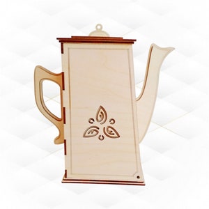 Tea Bag Box, Teapot Svg Dxf Design for Laser Cut . Ready Table Decor ...