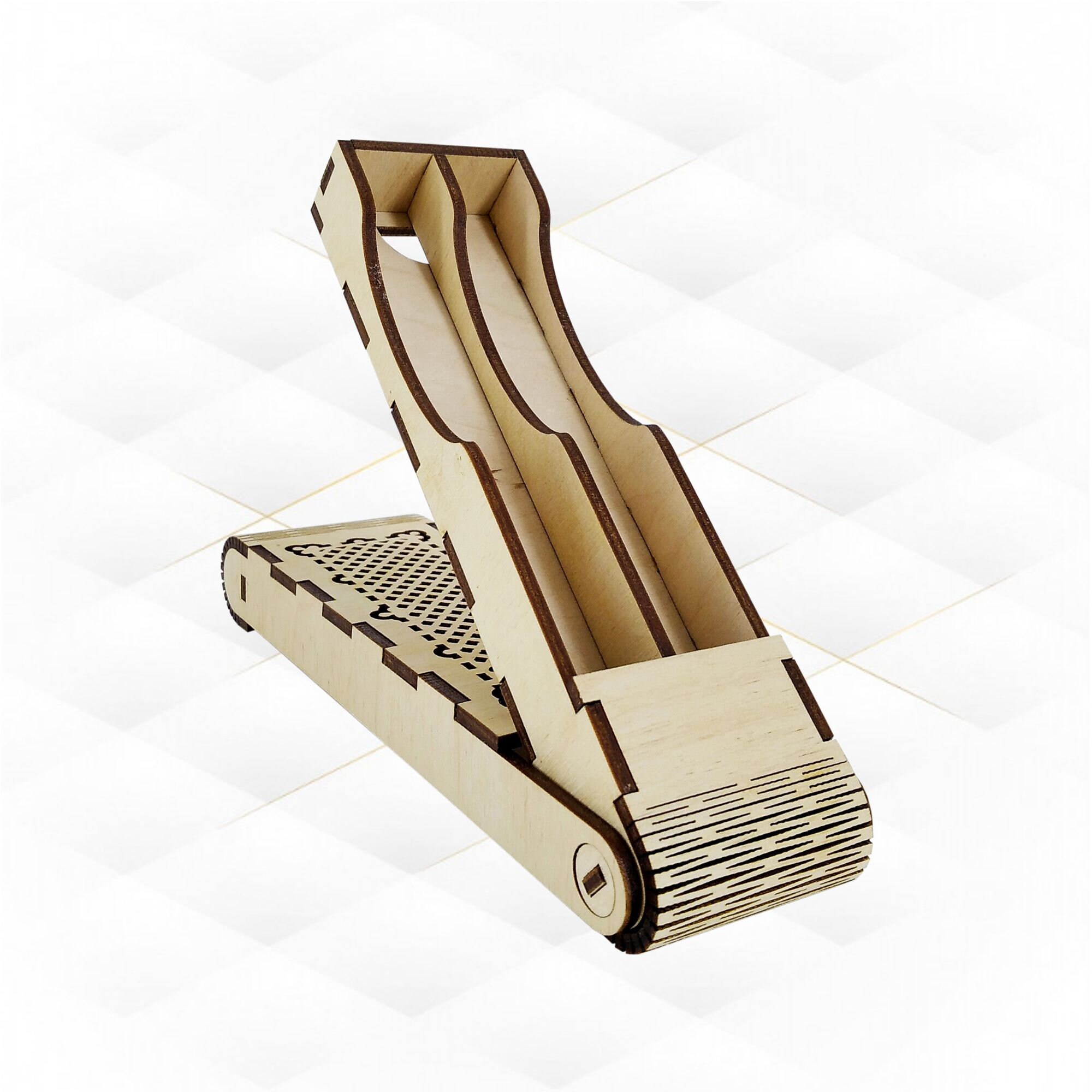 Pen Box Laser Cut Template, 2 Pens Holder, SVG DXF Vector Template ...