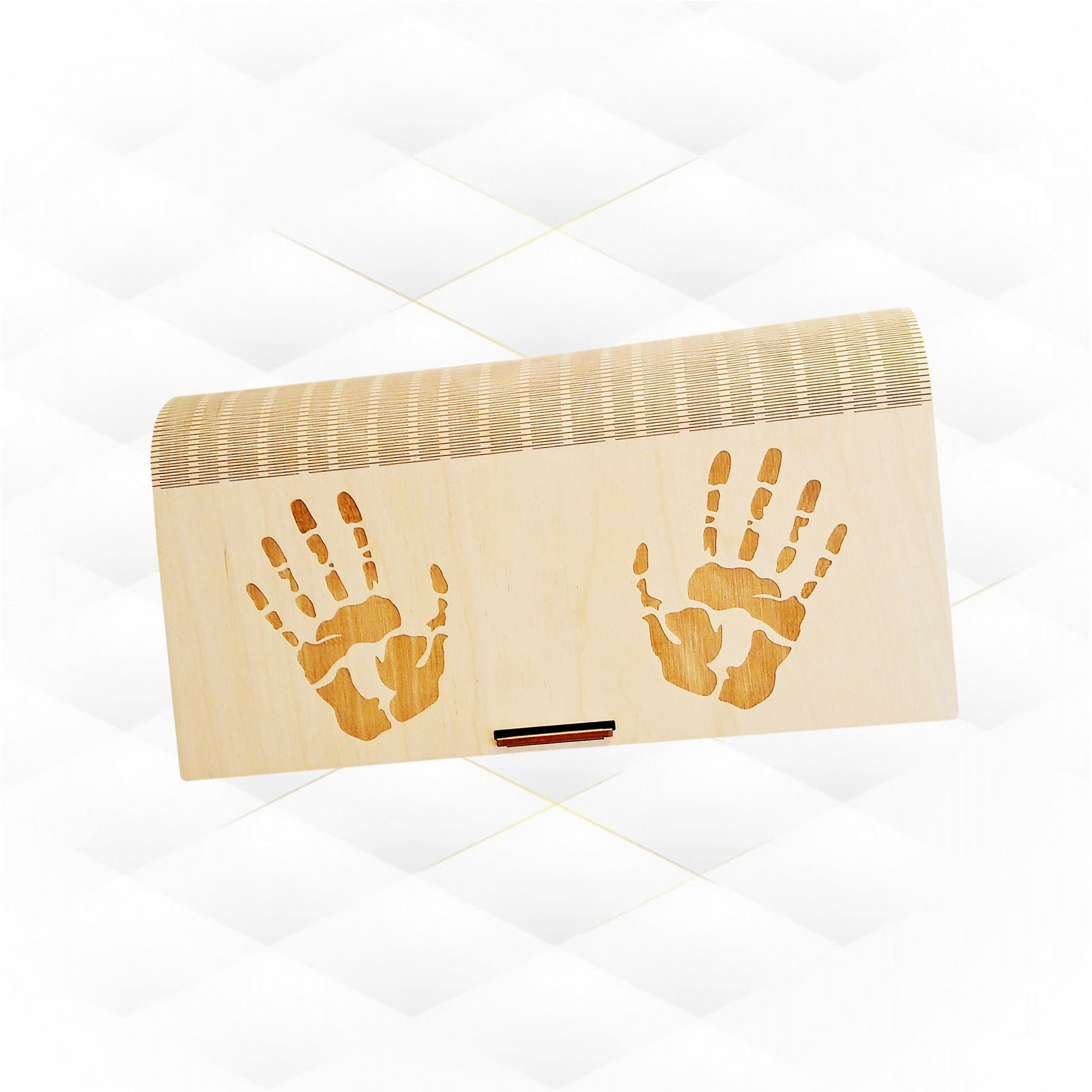 Handprint Gift Box Laser Cut Vector Template. Svg Dxf Design - Etsy