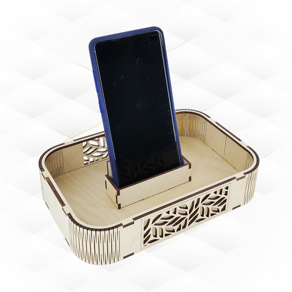 Desk Organizer Mobile Phone, SVG DXF Vector Template, Laser Cutting ...