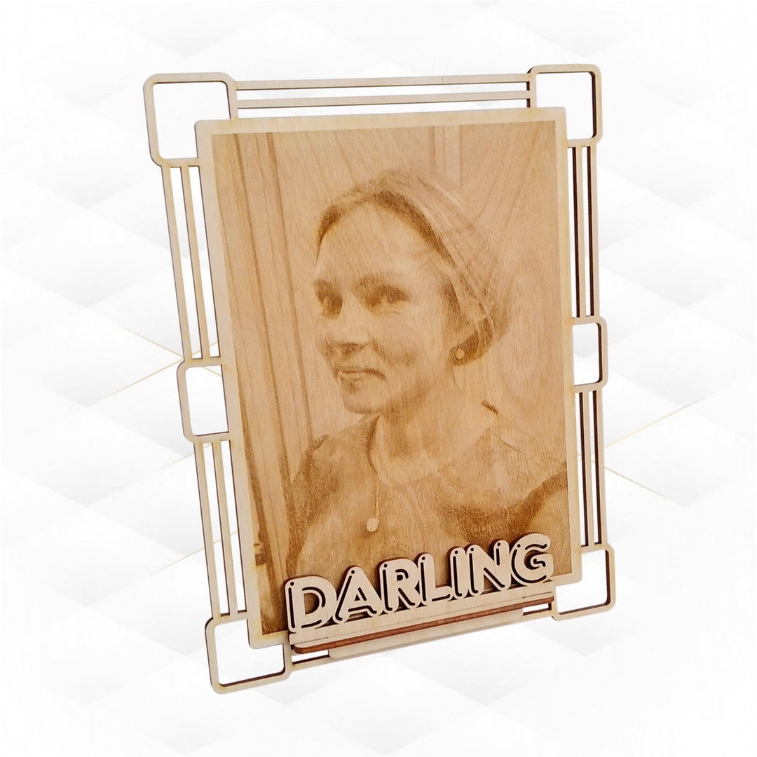 Photo Frame for Laser Engraving. Laser Cutting Template, Drawing Cut ...