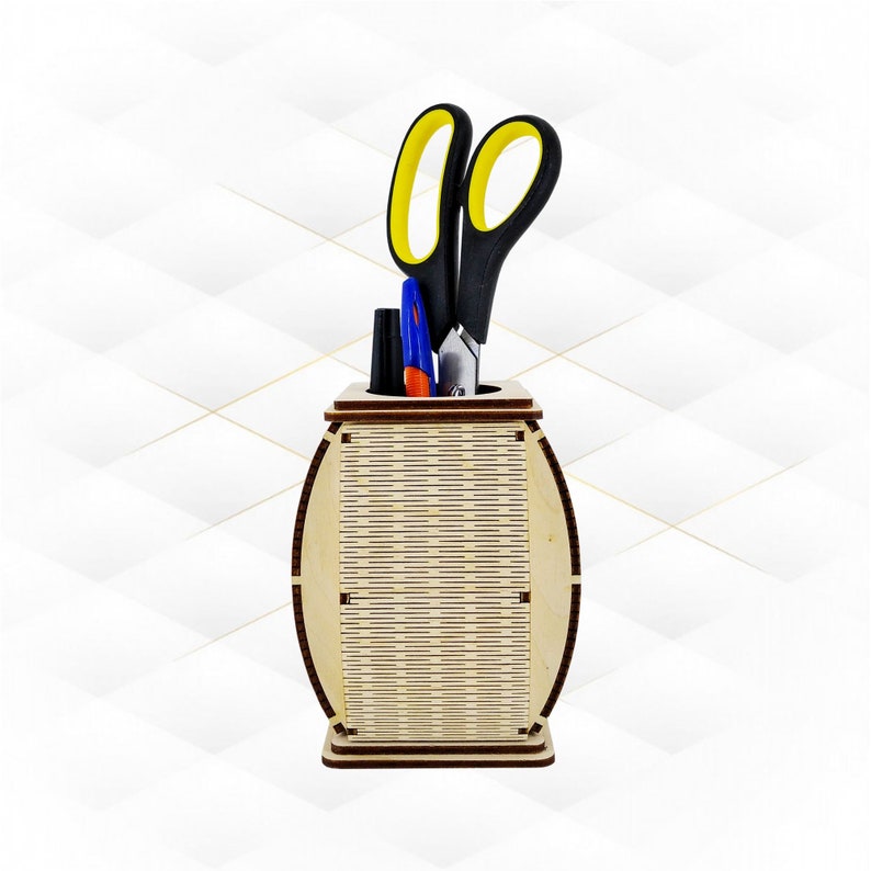Gift Stand Holder Laser Cut Design: Desk Organizer, SVG DXF Vector ...