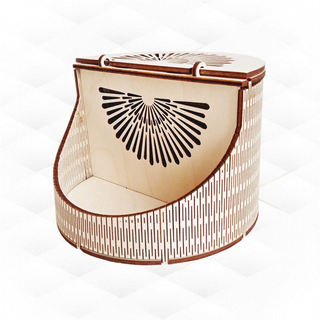 Gift Stand Organizer With Lid, Svg Dxf Files, Design Laser Cut, Box ...