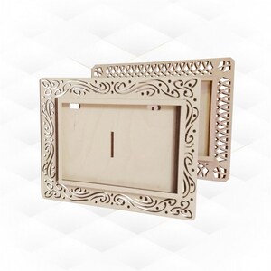 Picture Frame 2 Pattern, Laser Cut Design, Greeting Decor. Drawing ...