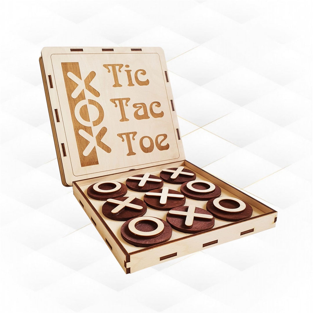 Tic Tac Toe Svg Files, Bilateral Pattern Game for Laser Cut. Noughts ...