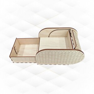 Gift Box Sliding, Svg Dxf Design Laser Cutting. Jewelry Box Pattern ...