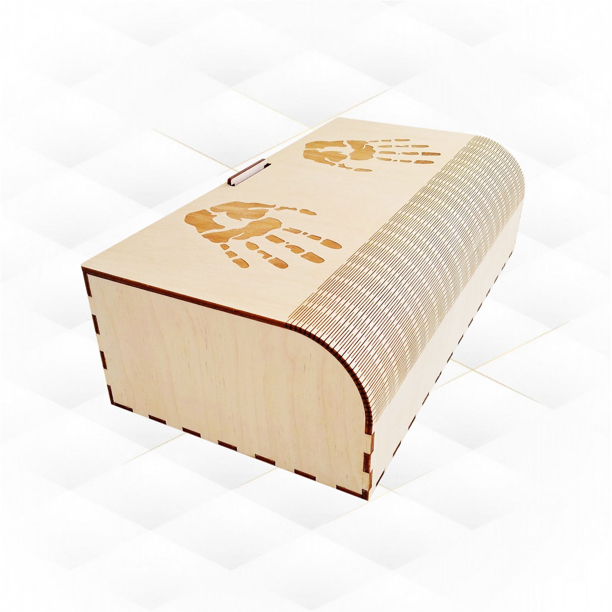 Handprint Gift Box Laser Cut Vector Template. Svg Dxf Design - Etsy