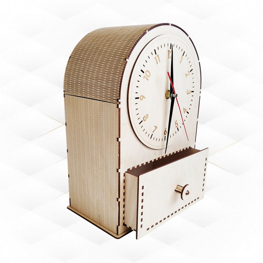 Gift Clock Table Top, Laser Cutting Design. Laser Cut File, Svg Dxf ...