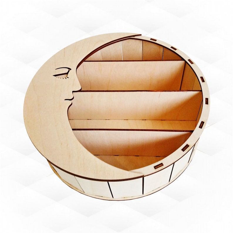 Moon Shelf Laser Cut Template, SVG DXF Vector Design, Laser Cutting ...