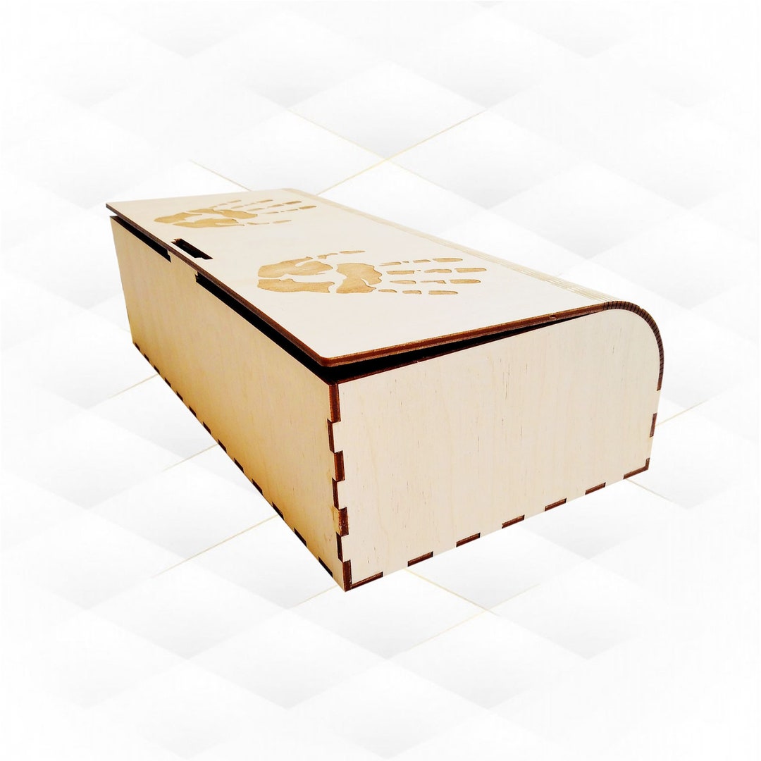 Handprint Gift Box, Laser Cut Vector Template. Svg Dxf Design Laser ...