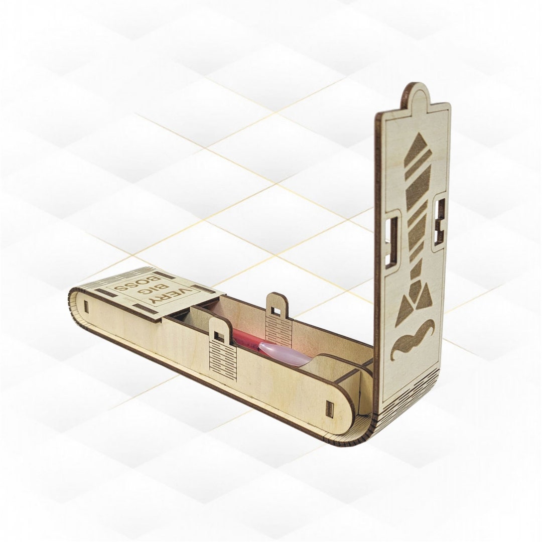 Gift Box Case for Two Pens, Svg Dxf Files, Design Laser Cutting. Holder ...