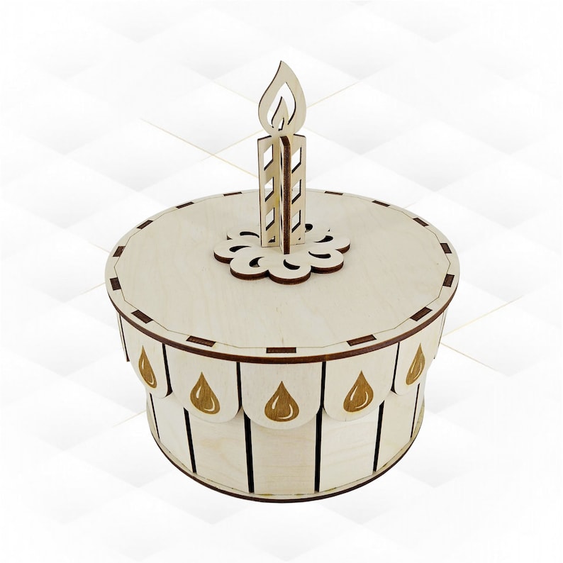 Gift Box Birthday Day Svg Dxf Pattern Laser Cut. Box Birthday - Etsy