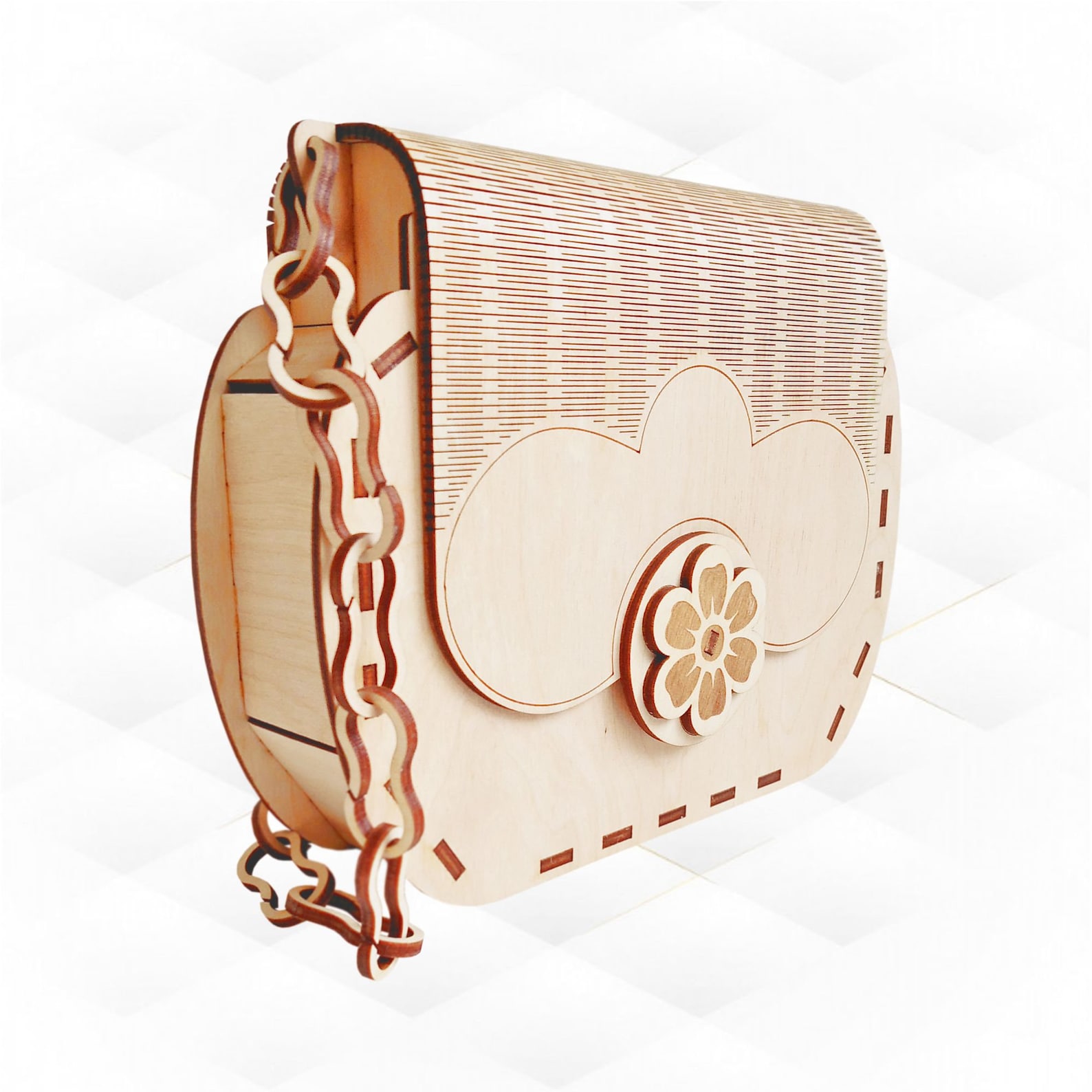 Clutch Purse Laser Cut Vector Design, SVG DXF Pattern, Evening Bag ...