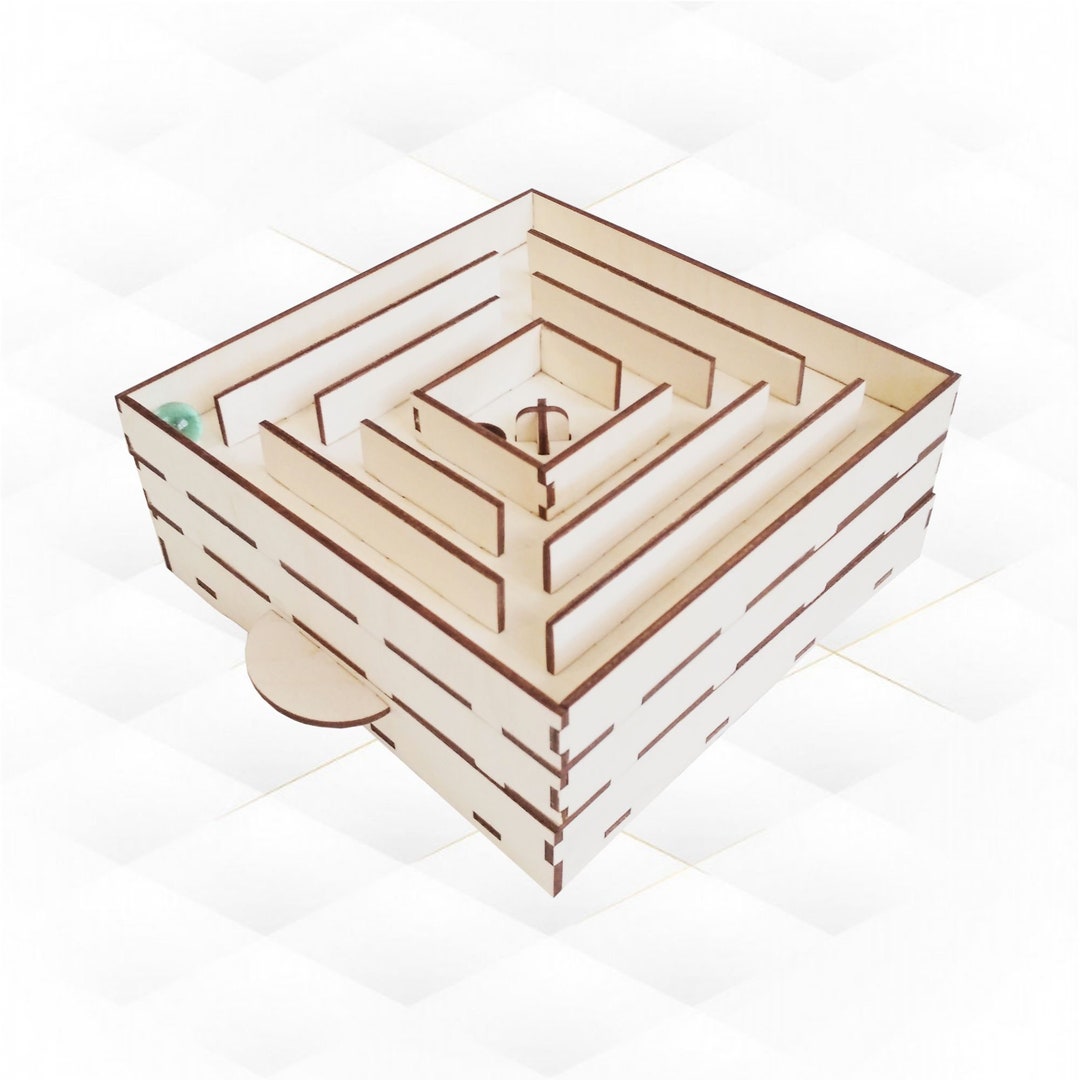 Maze Game in 3 Floors, Design Laser Cut, Game Toy. Laser Cutting ...