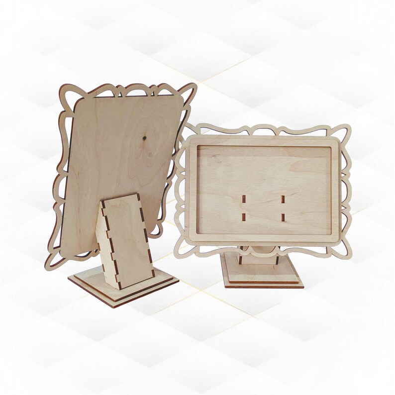 Photo Frame 4x6 Laser Cut Design, SVG DXF Vector Template, Picture ...
