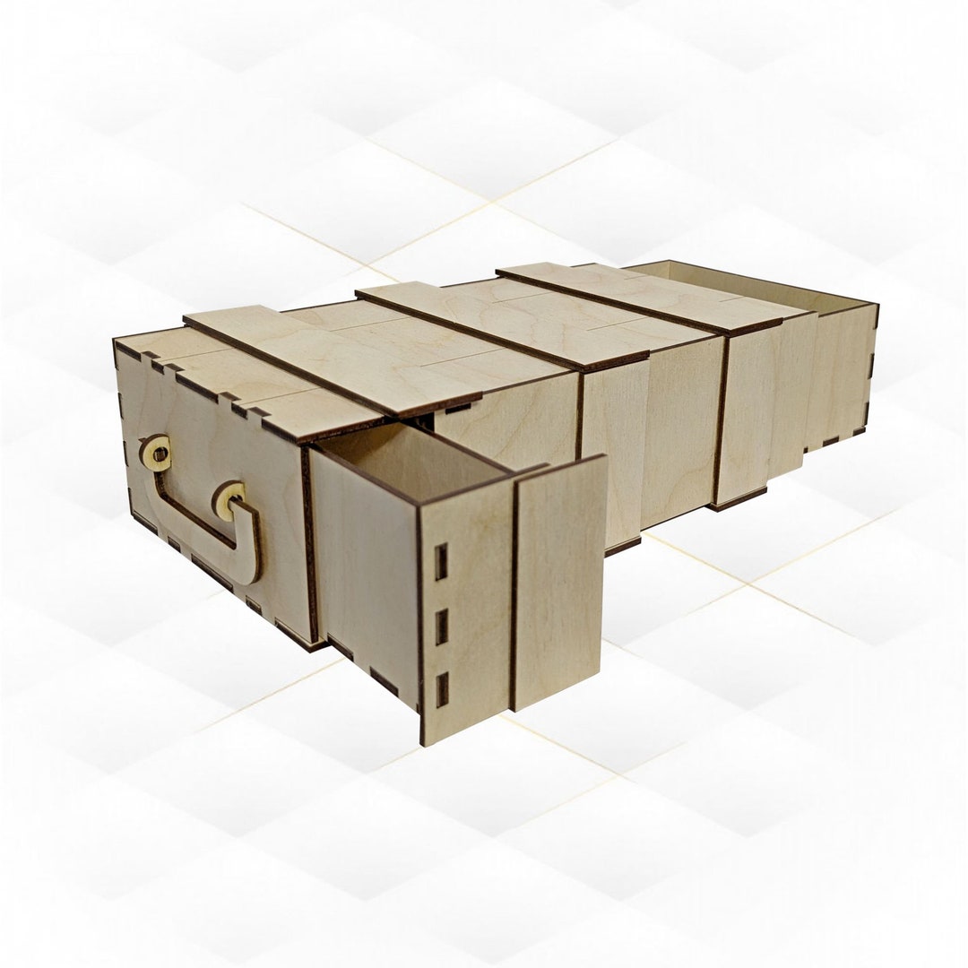 Slider Gift Box With Secret Compartment, Laser Cutting Design. Laser ...