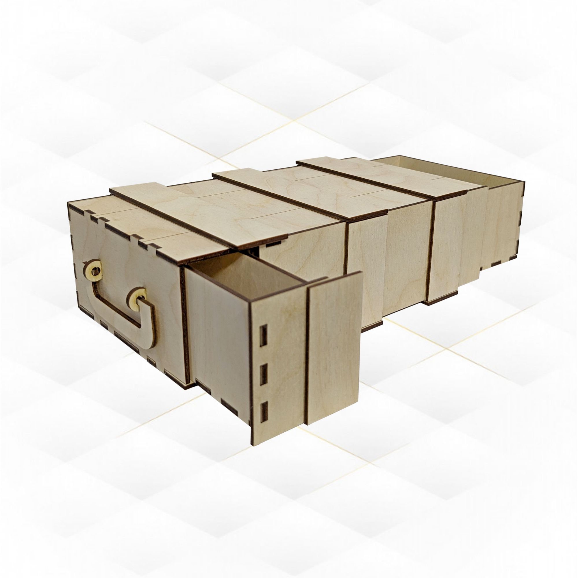 Gift Box Slider With Secret Compartment Laser Cut Design, SVG DXF ...