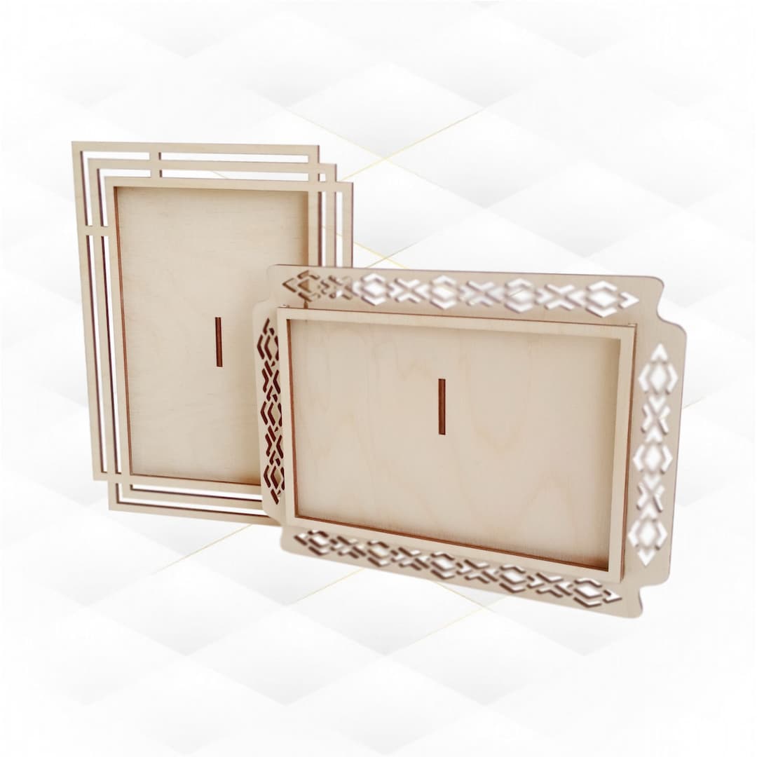 Picture Frame 4x6 and 5x7, Svg Dxf Design, Laser Cut. 2 Models Cutting ...