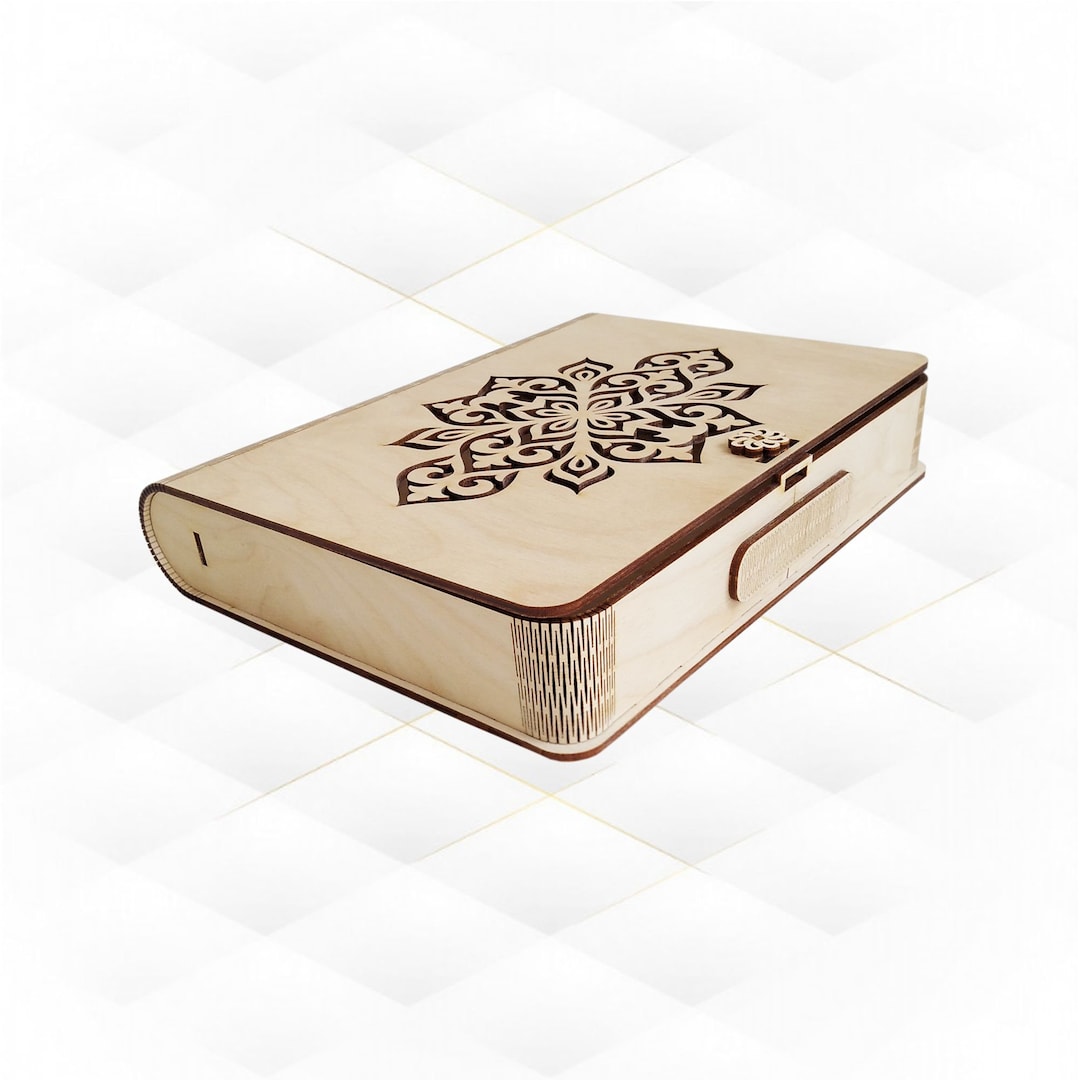 Gift Box Svg Dxf Design Laser Cut. Vector Drawing Laser Cutting. - Etsy