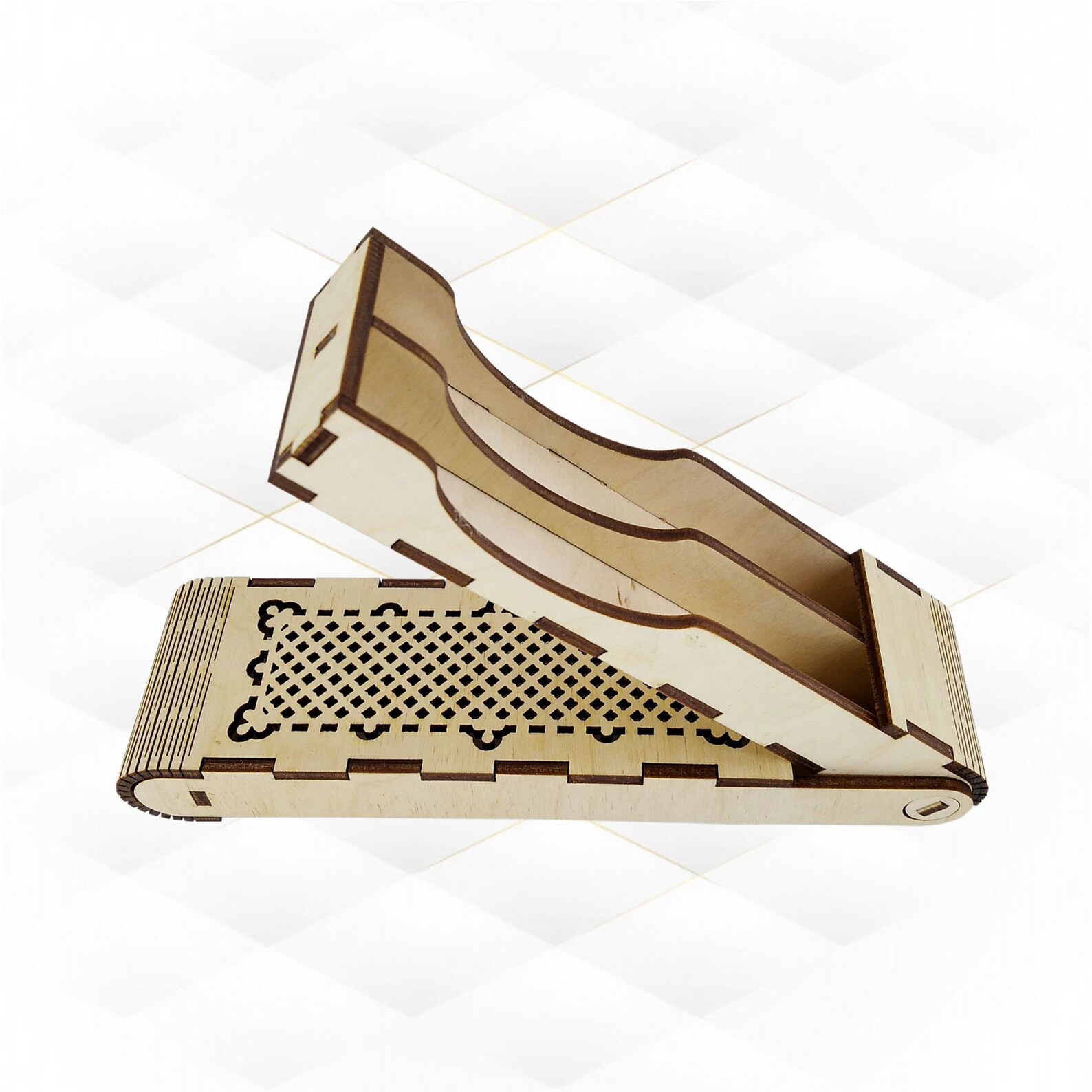 Pen Box Laser Cut Template, 2 Pens Holder, SVG DXF Vector Template ...