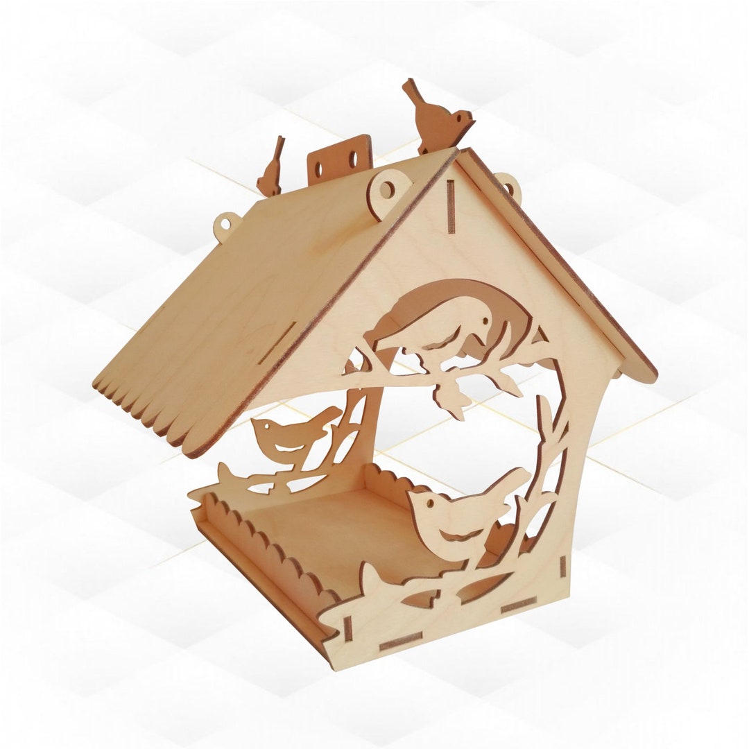 Bird Feeders Svg Dxf Files for Laser Cut. Vector Laser File, Laser Cut ...