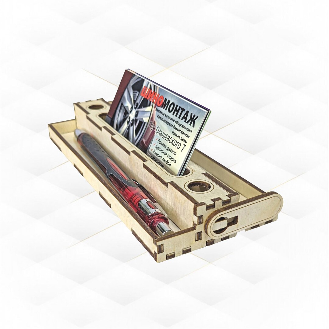 Pen Organizer Laser Cut SVG DXF Template, Office Holder Laser Cutting ...