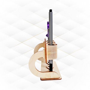 Stand Holder for 3 Pens, Design Laser Cut. Drawing for Laser Cutting ...
