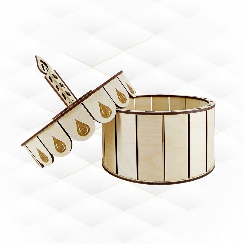 Gift Box Birthday Day Svg Dxf Pattern Laser Cut. Box Birthday - Etsy