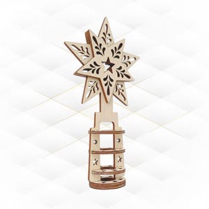 Christmas Tree Topper Star Laser Cut Design, XMAS SVG DXF Vector ...
